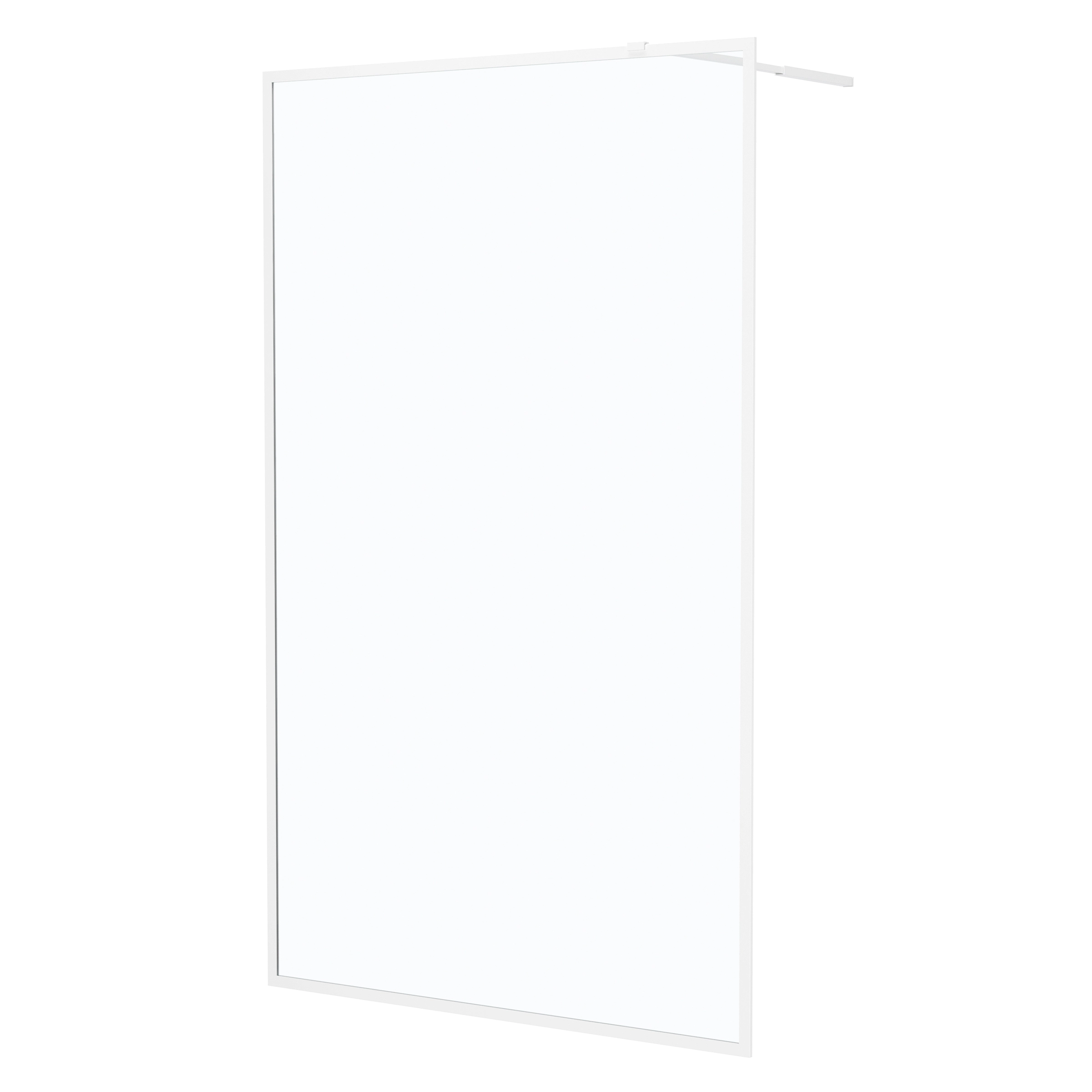 Paroi de Douche - Cadre et Bras Aluminium BLANC - 120x200 cm - WHITE ...